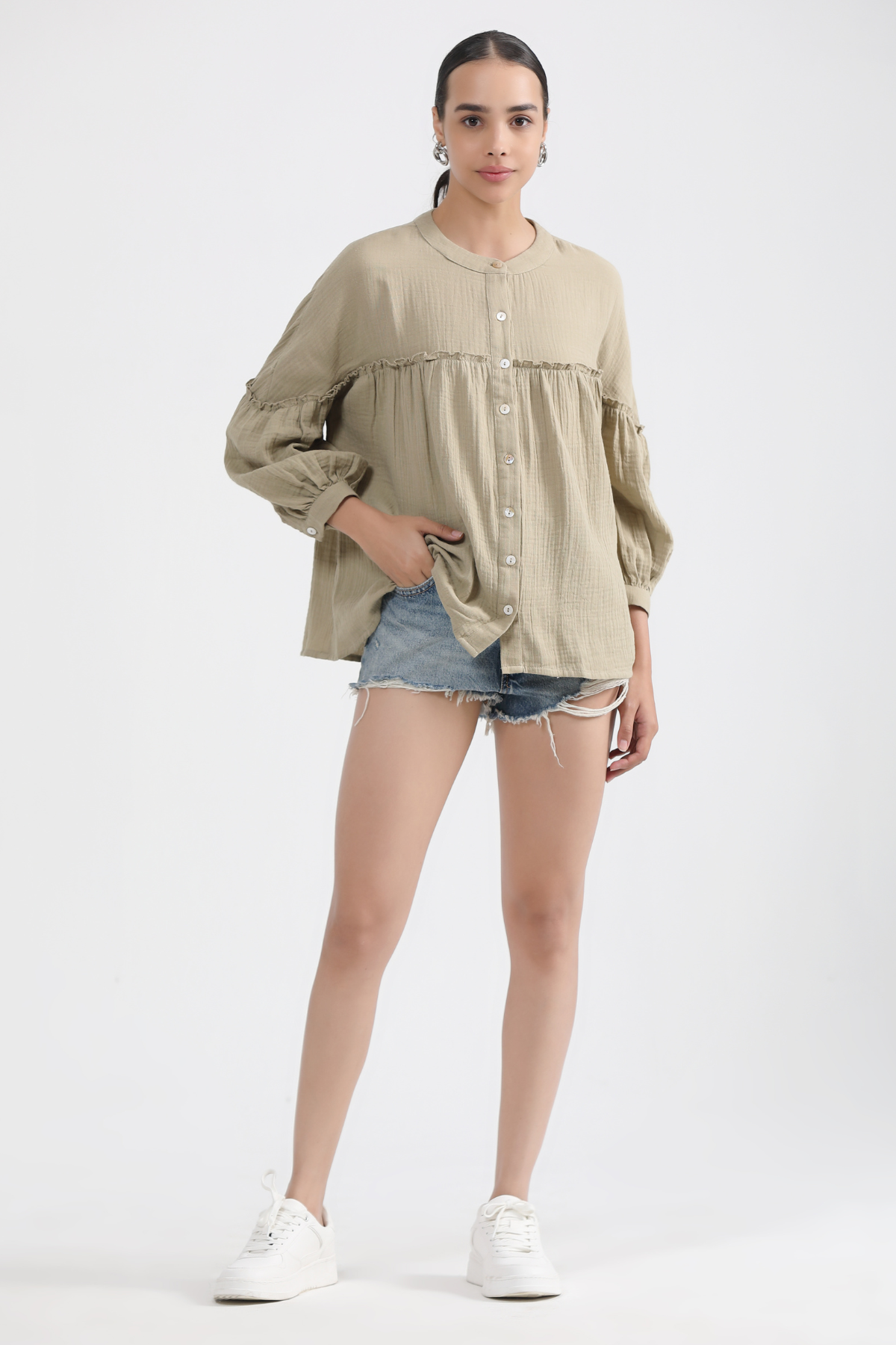 Renee Cape Top - Ecru – D.ARTISTS